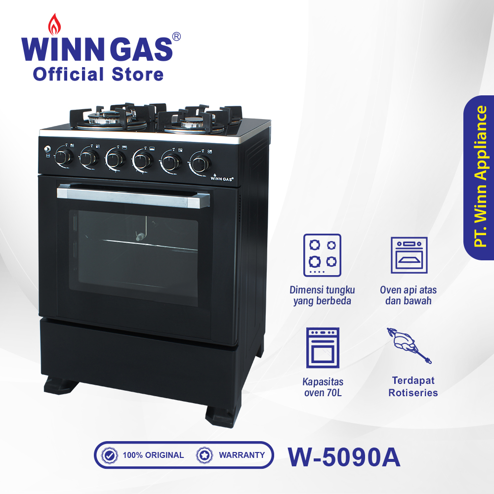 Winn Gas Kompor Freestanding + Oven Grill W5090A